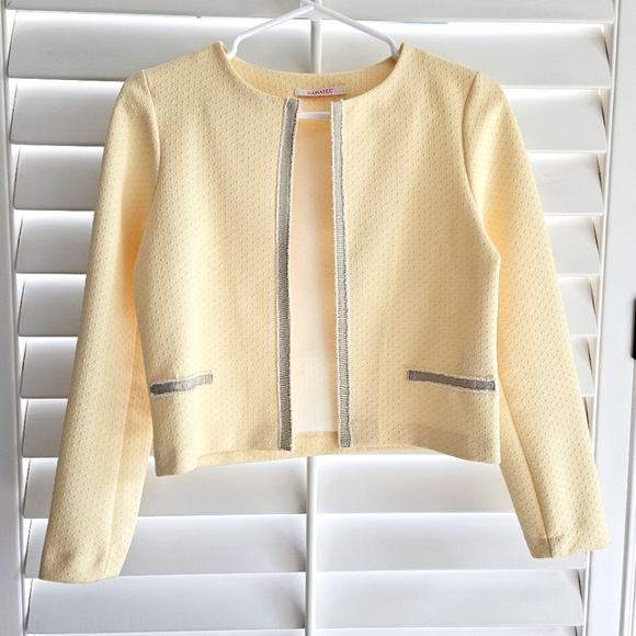 Camaieu | Jackets & Coats | Vintage 6s Style Yellow Jacket Euc ...